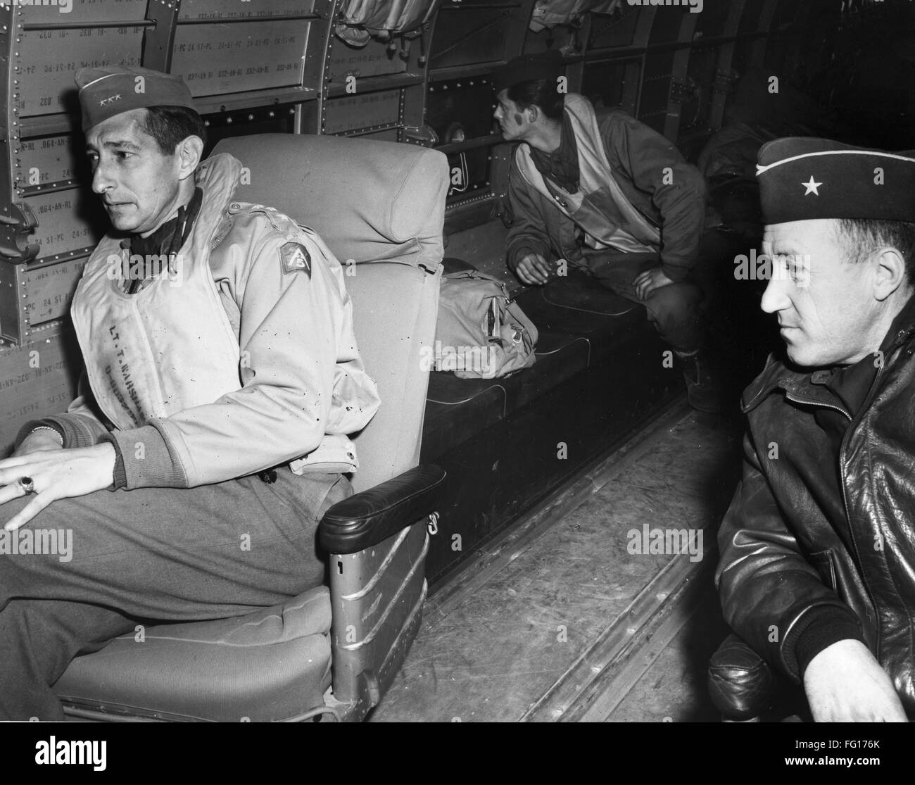 WORLD WAR II: AIRPLANE, 1944. /nLieutenant General Mark Clark (left ...