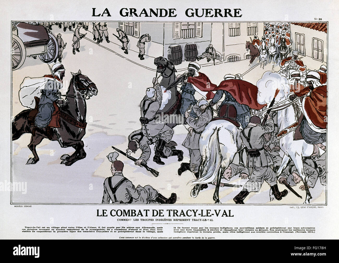 WORLD WAR I: FRENCH POSTER. /n'The Great War. Battle of Tracy-le-Val ...