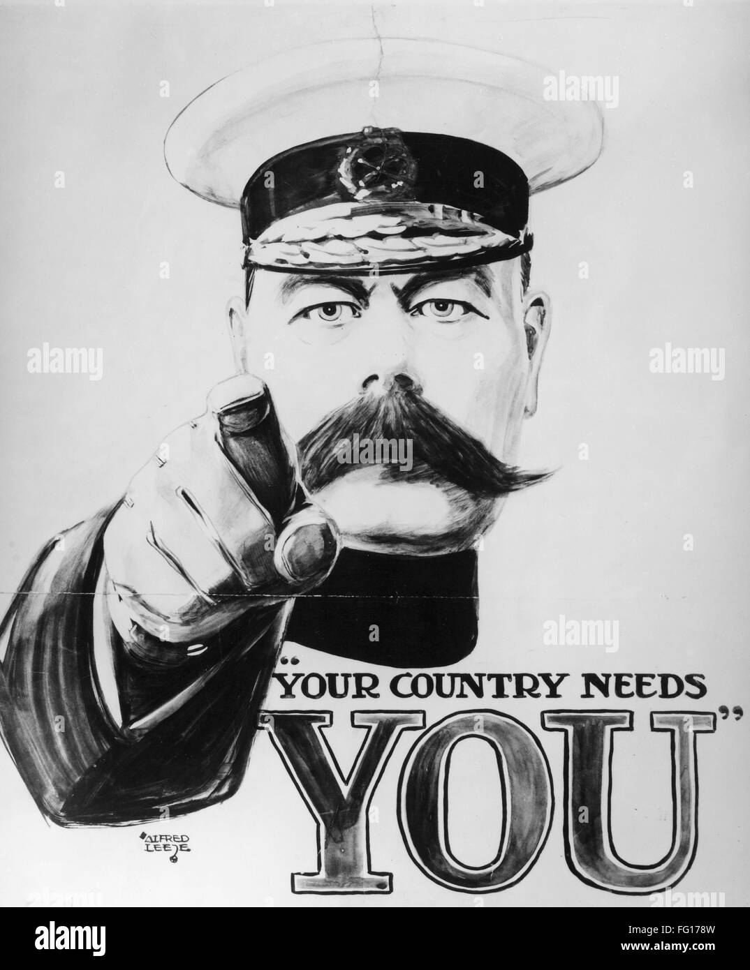 WORLD WAR I: POSTER, 1914. /nLord Horatio Herbert Kitchener on the ...