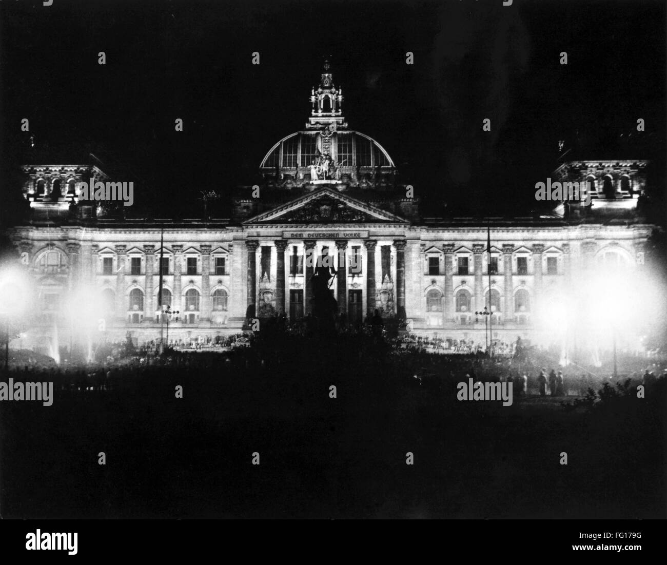 BERLIN, REICHSTAG, c1930. /nExterior view of the Reichstag before the ...