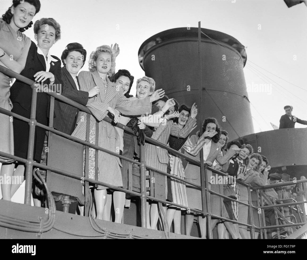 WWII: WAR BRIDES, c1946. /nAustralian wives of American servicemen ...
