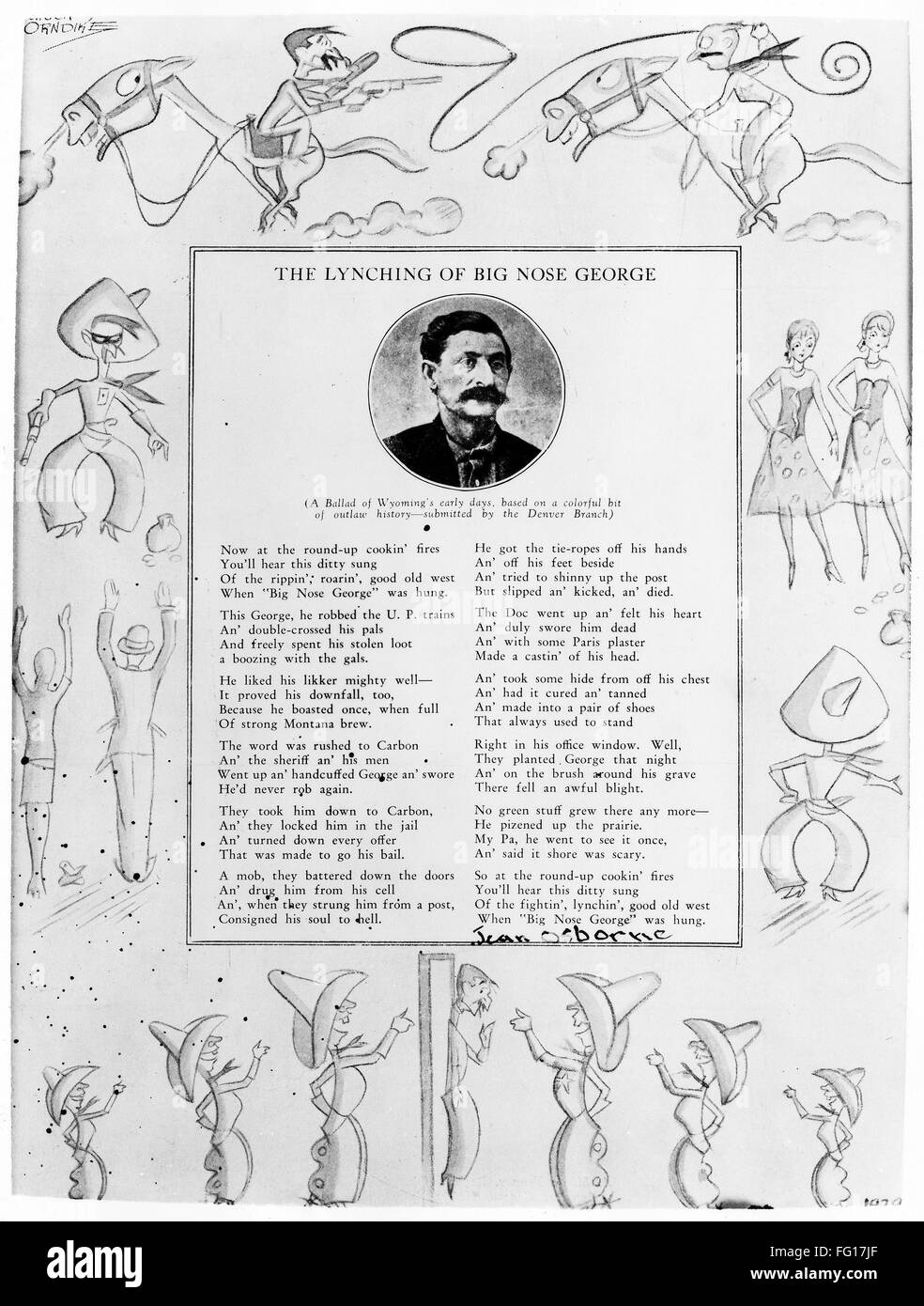 POEM: BIG NOSE GEORGE. /nPrinted text of 'The Lynching of Big Nose ...