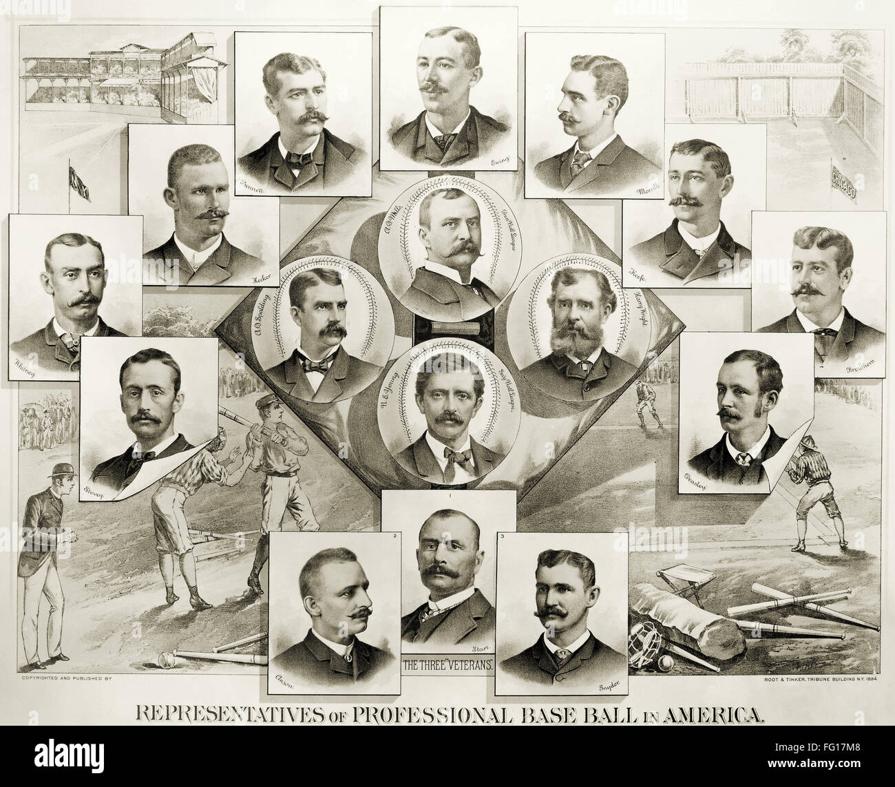 BASEBALL, 1894. /nRepresentatives of professional baseball in America ...
