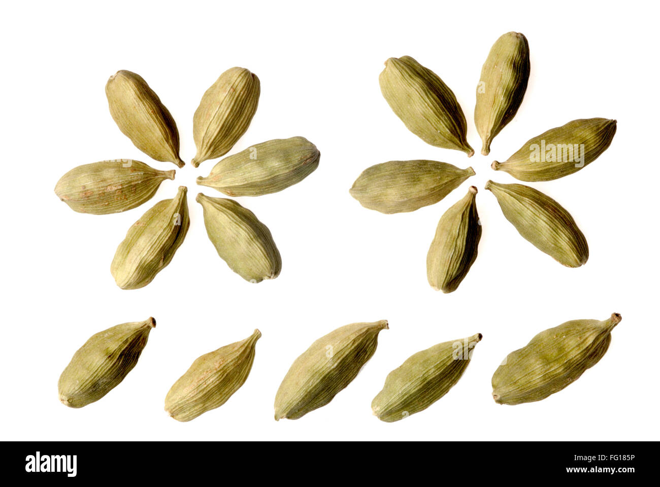 Spices , Cardamom on white background Stock Photo - Alamy