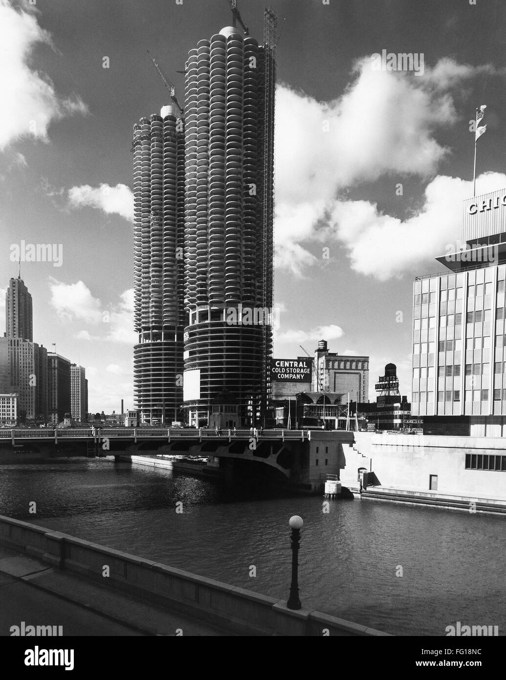CHICAGO: MARINA CITY, c1965. /nView of the Marina City building complex ...