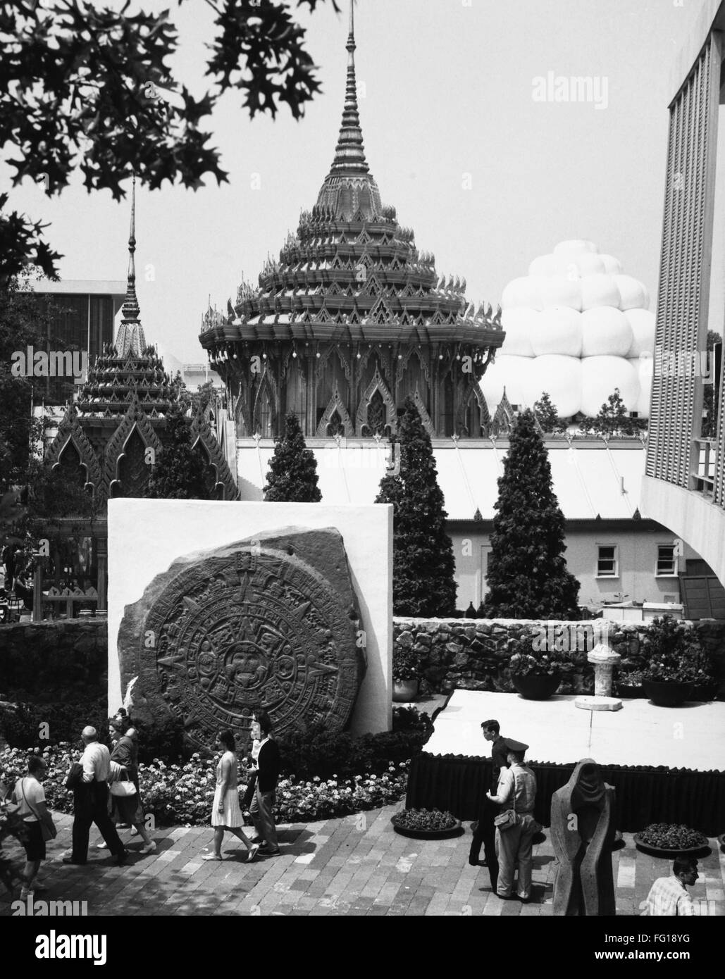 QUEENS: WORLD'S FAIR, 1964. /nThe Mexico and Thailand pavilions at the ...