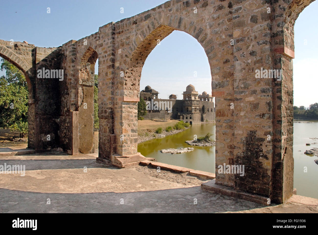 Jahaz Mahal , Mandu , District Dhar , Madhya Pradesh , India Stock ...