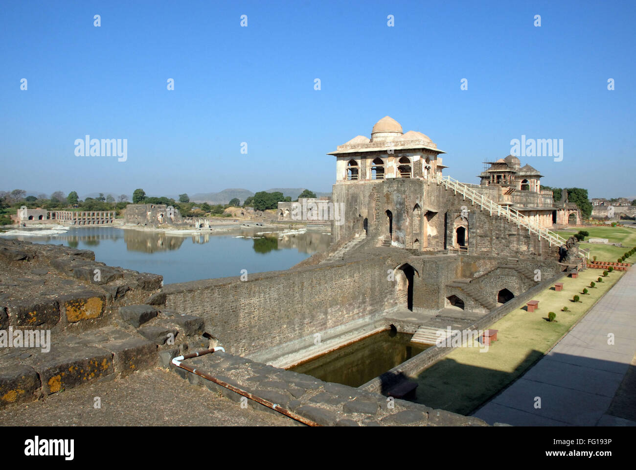 Jahaz Mahal , Mandu , District Dhar , Madhya Pradesh , India Stock ...