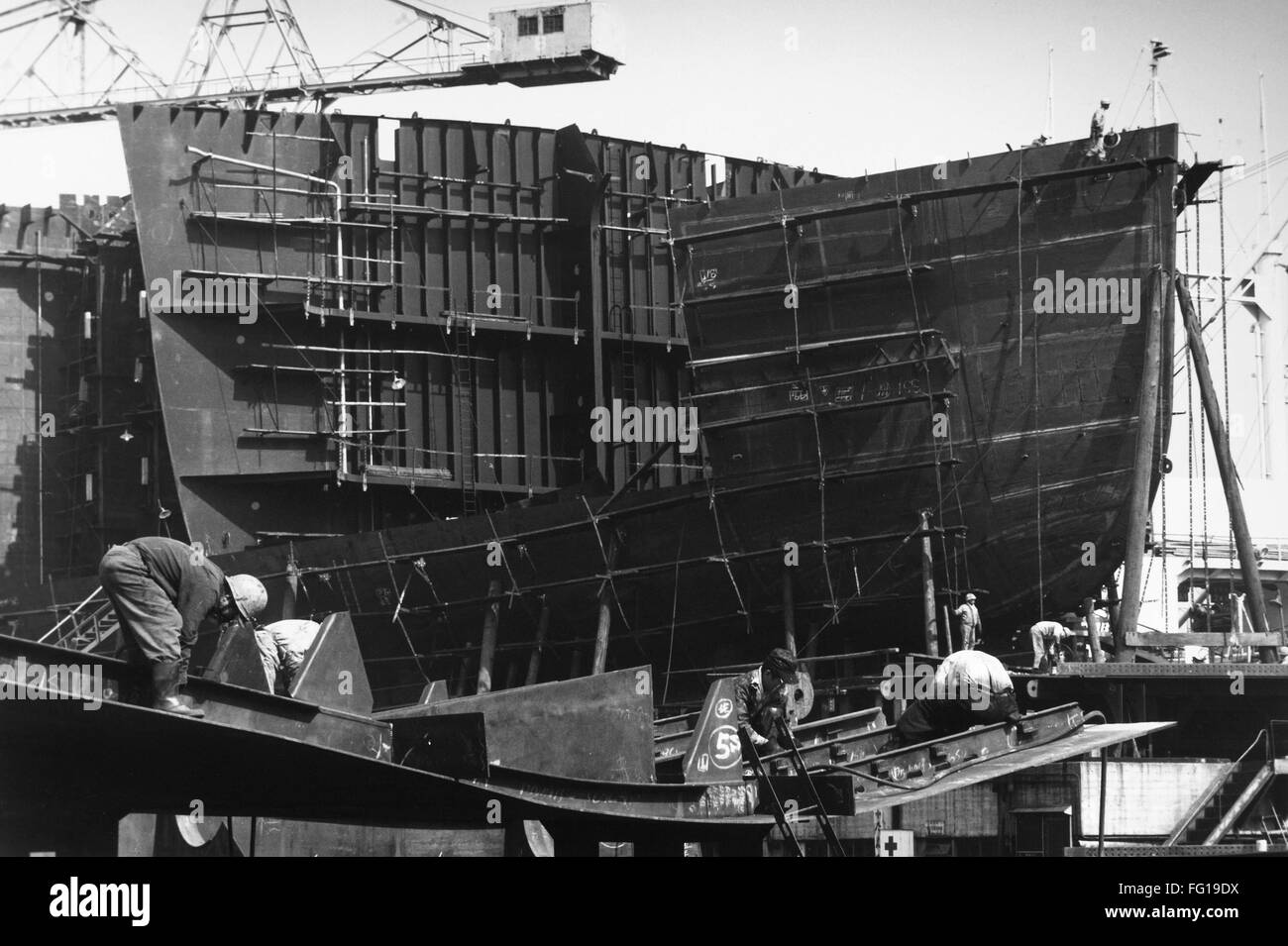 JAPAN: SHIPYARD, 1962. /nThe Yokohama Shipyard and Engine Works in ...