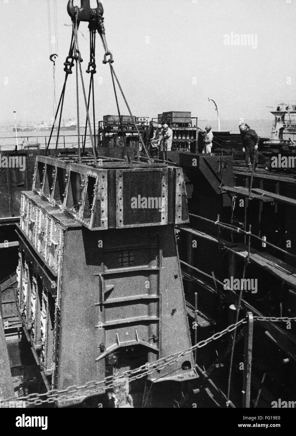 JAPAN: SHIPYARD, 1962. /nThe Yokohama Shipyard and Engine Works in ...