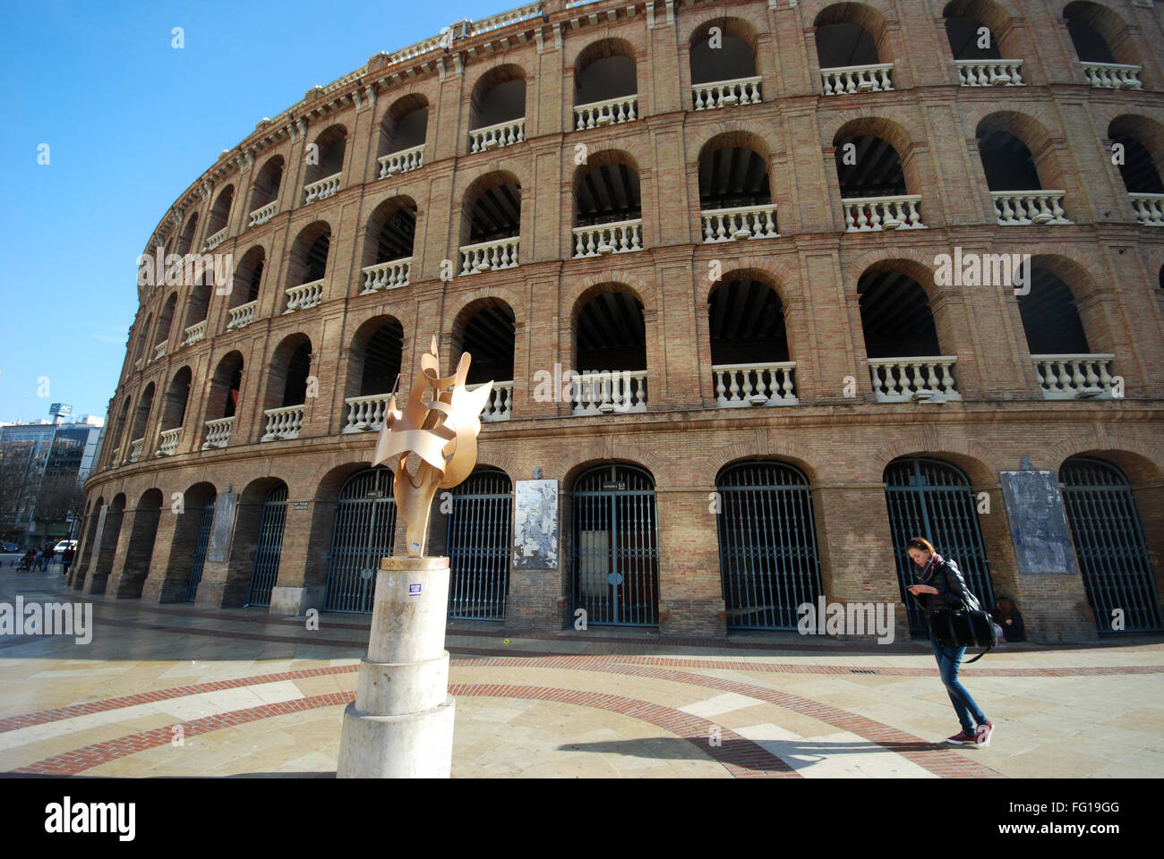 bull fighting arena Plaza de Toros de Valencia, Spain Stock Photo - Alamy