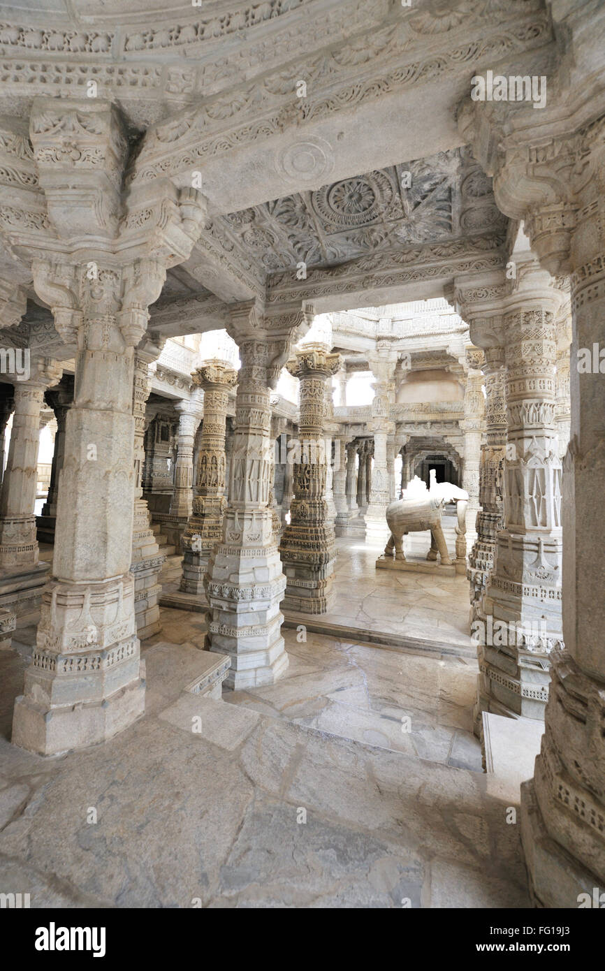 Adinath Jain Temple Ranakpur Rajasthan India Asia June 2010 Stock Photo ...