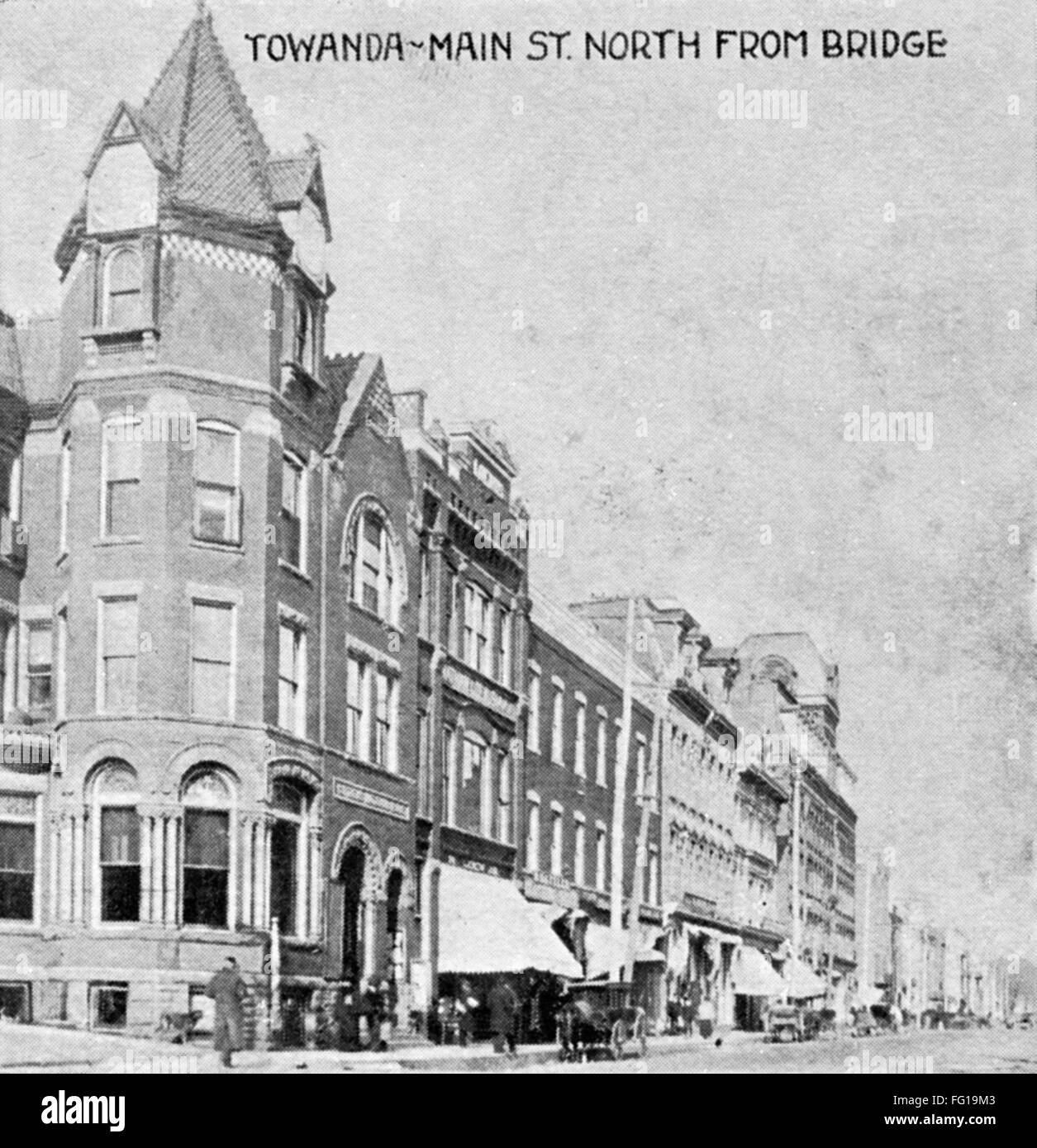 PENNSYLVANIA: TOWANDA. /nMain Street in Towanda, Pennsylvania. Postcard ...