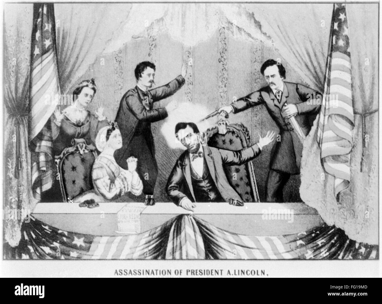 LINCOLN ASSASSINATION. /nThe assassination of Abraham Lincoln by John ...