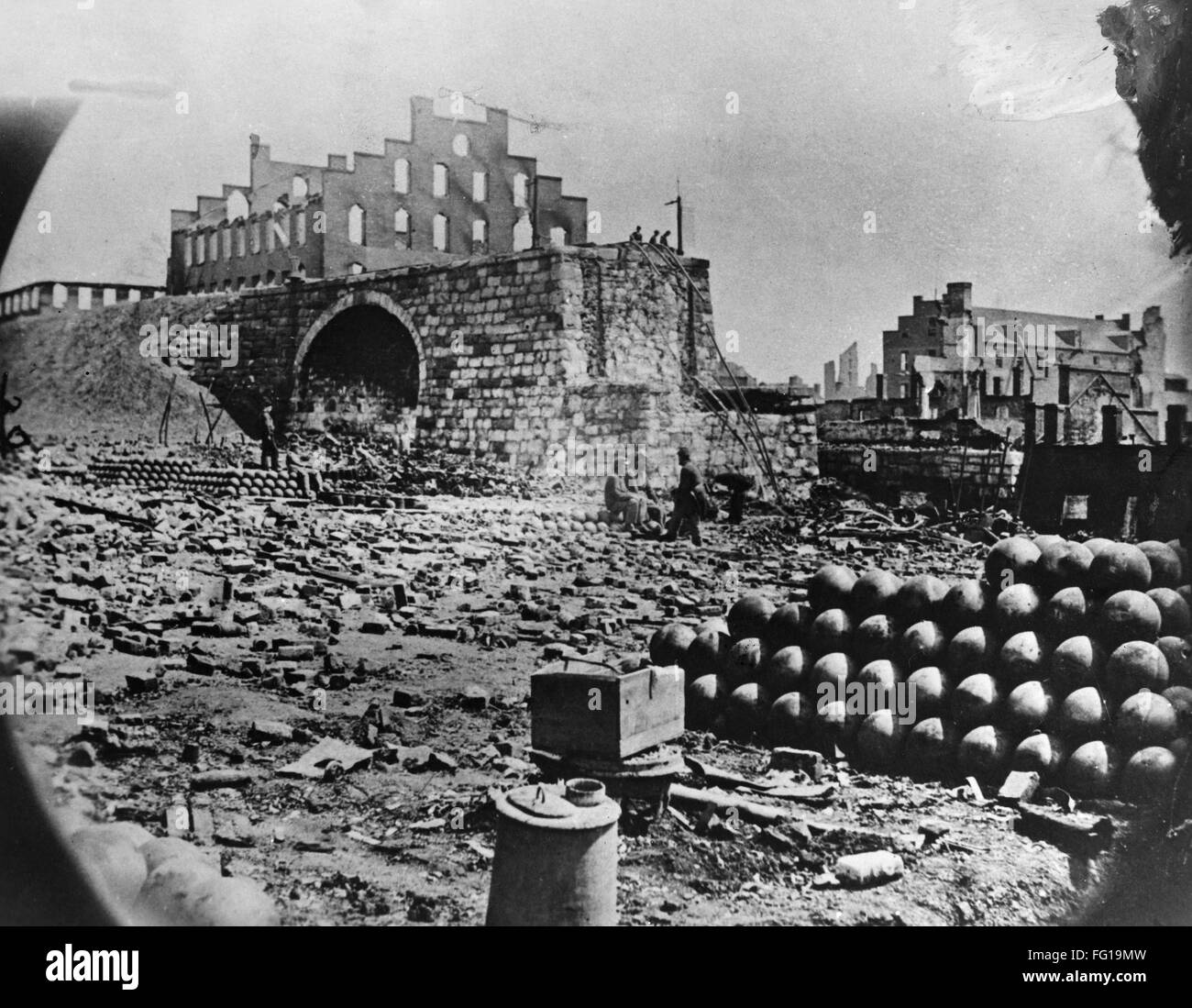 CIVIL WAR: RICHMOND, 1865. /nView of the destroyed Richmond and ...