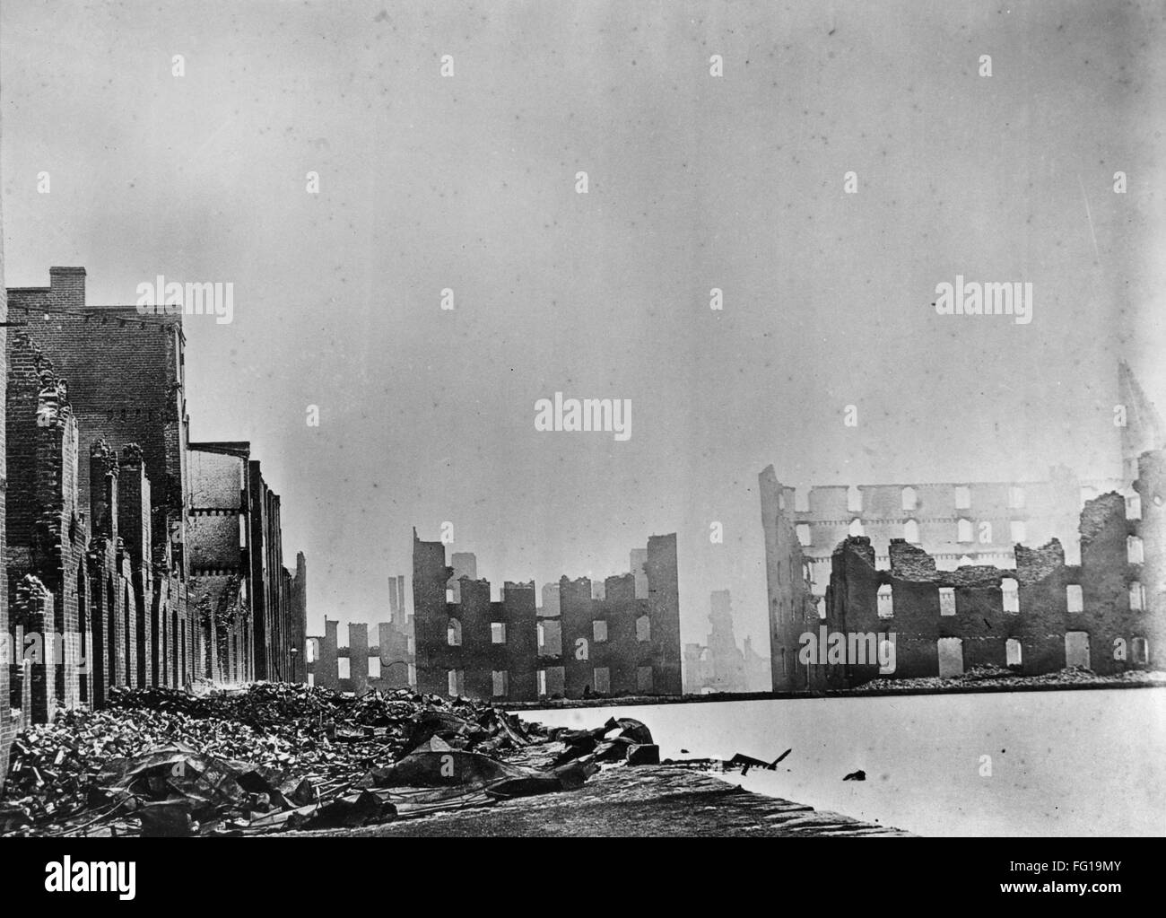 CIVIL WAR: RICHMOND, 1865. /nView of the ruins of the Galligo Mills ...