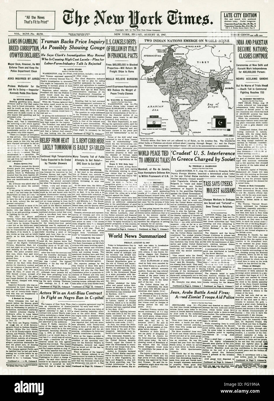 India pakistan map 1947 High Resolution Stock Photography and Images ...
