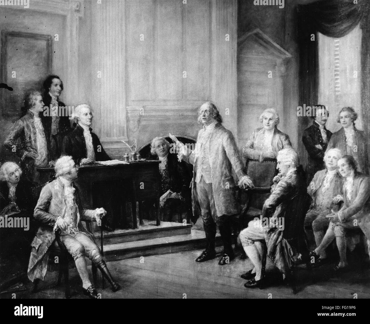 CONSTITUTIONAL CONVENTION. /nBenjamin Franklin at the Constitutional ...
