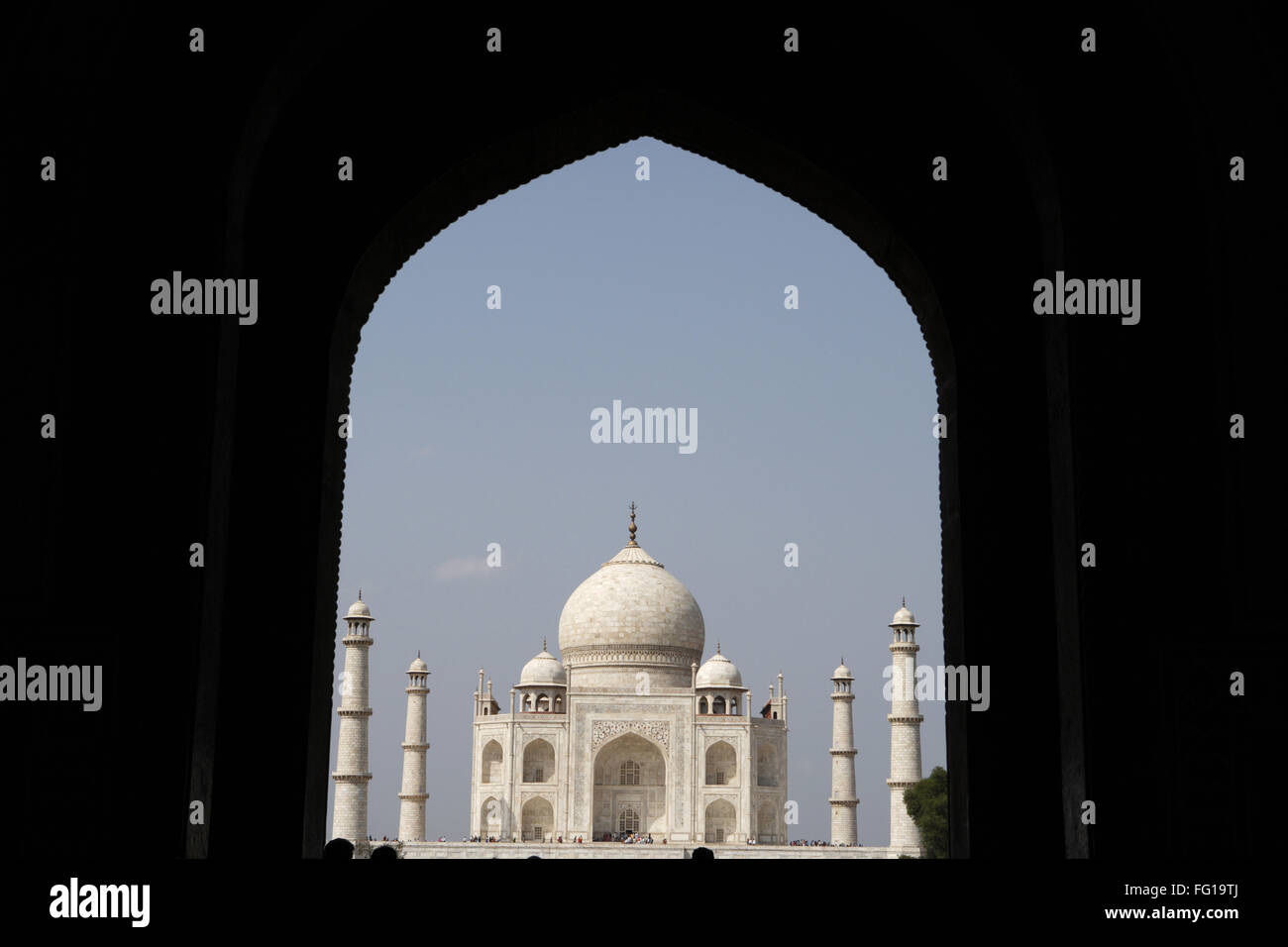 Taj Mahal view through arch Seventh Wonders of World , Agra , Uttar ...