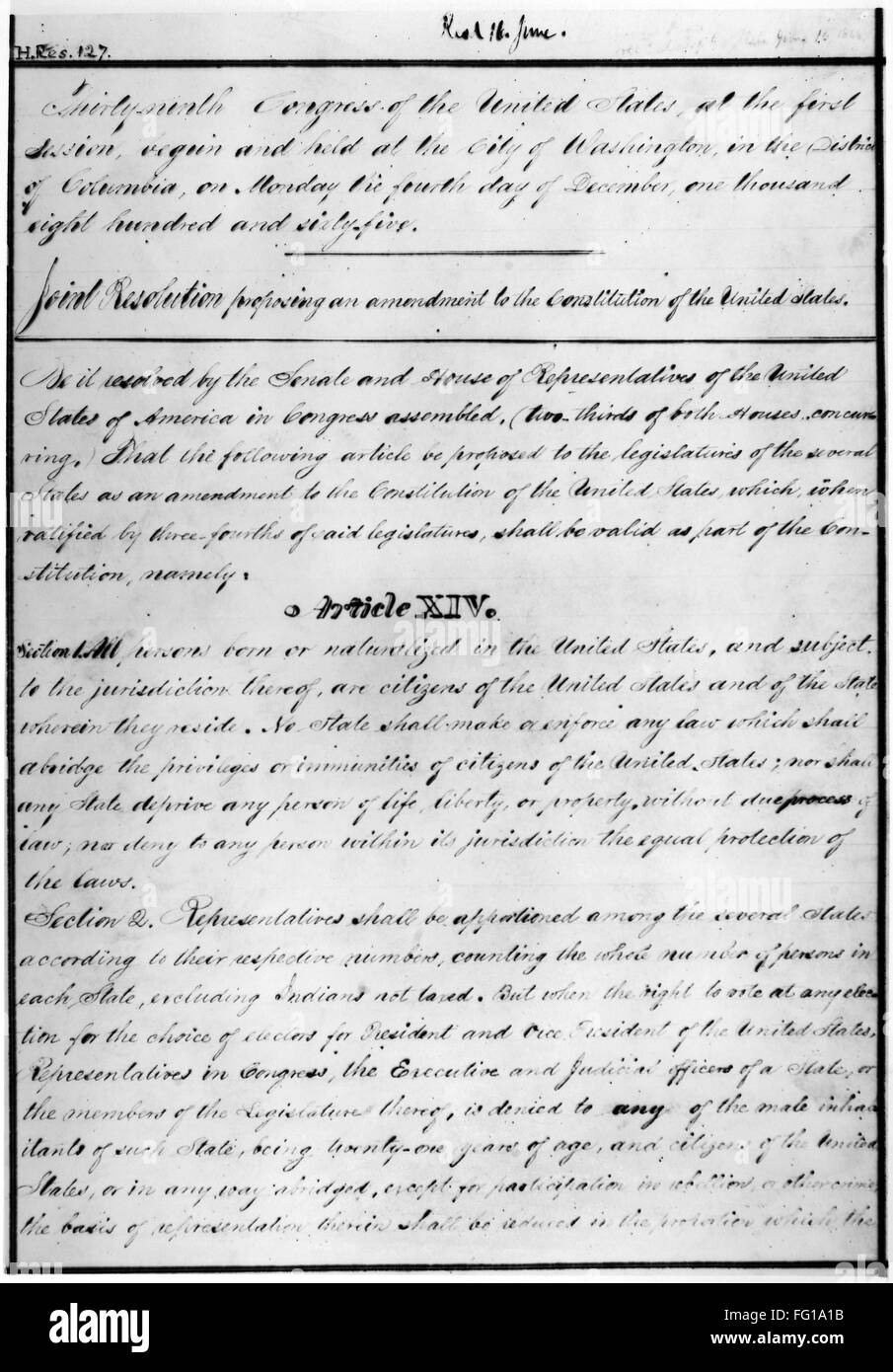 14th amendment 1868 hi-res stock photography and images - Alamy