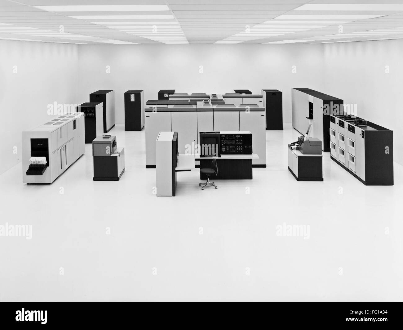 IBM SYSTEM COMPUTER, c1970. /nDesign model for the IBM System 370 ...