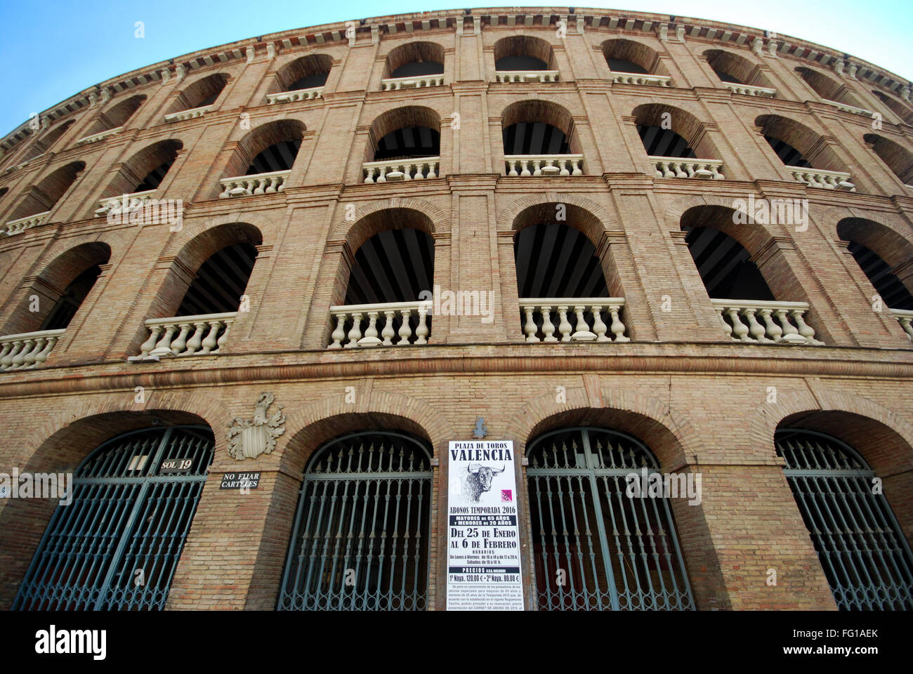 bull fighting arena Plaza de Toros de Valencia, Spain Stock Photo - Alamy
