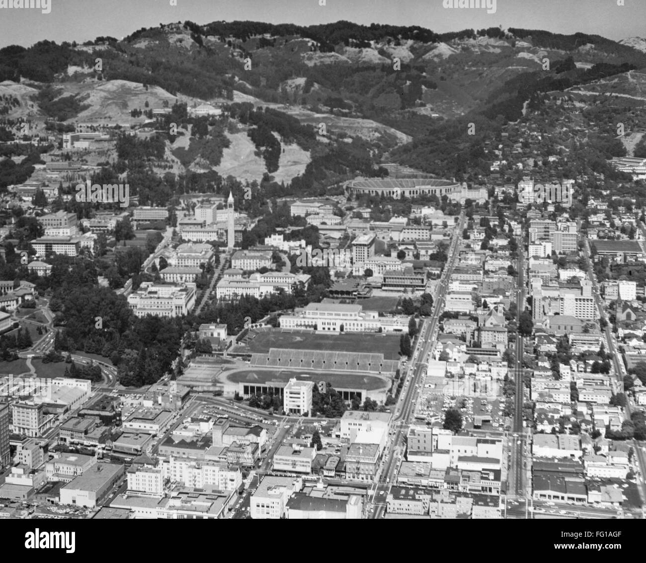 CALIFORNIA: BERKELEY, c1965. /nAerial view of the University of ...
