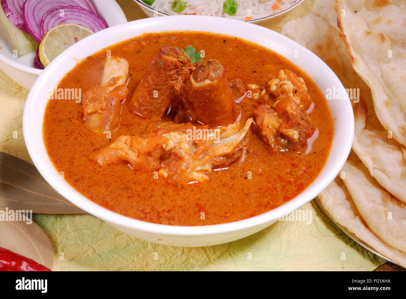 Non vegetarian food , mutton curry with pieces served in bowl Stock ...