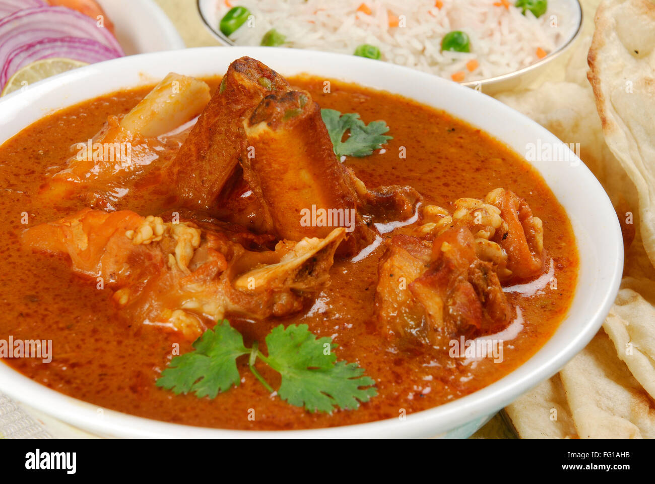 Non vegetarian food , mutton curry with pieces served in bowl Stock ...