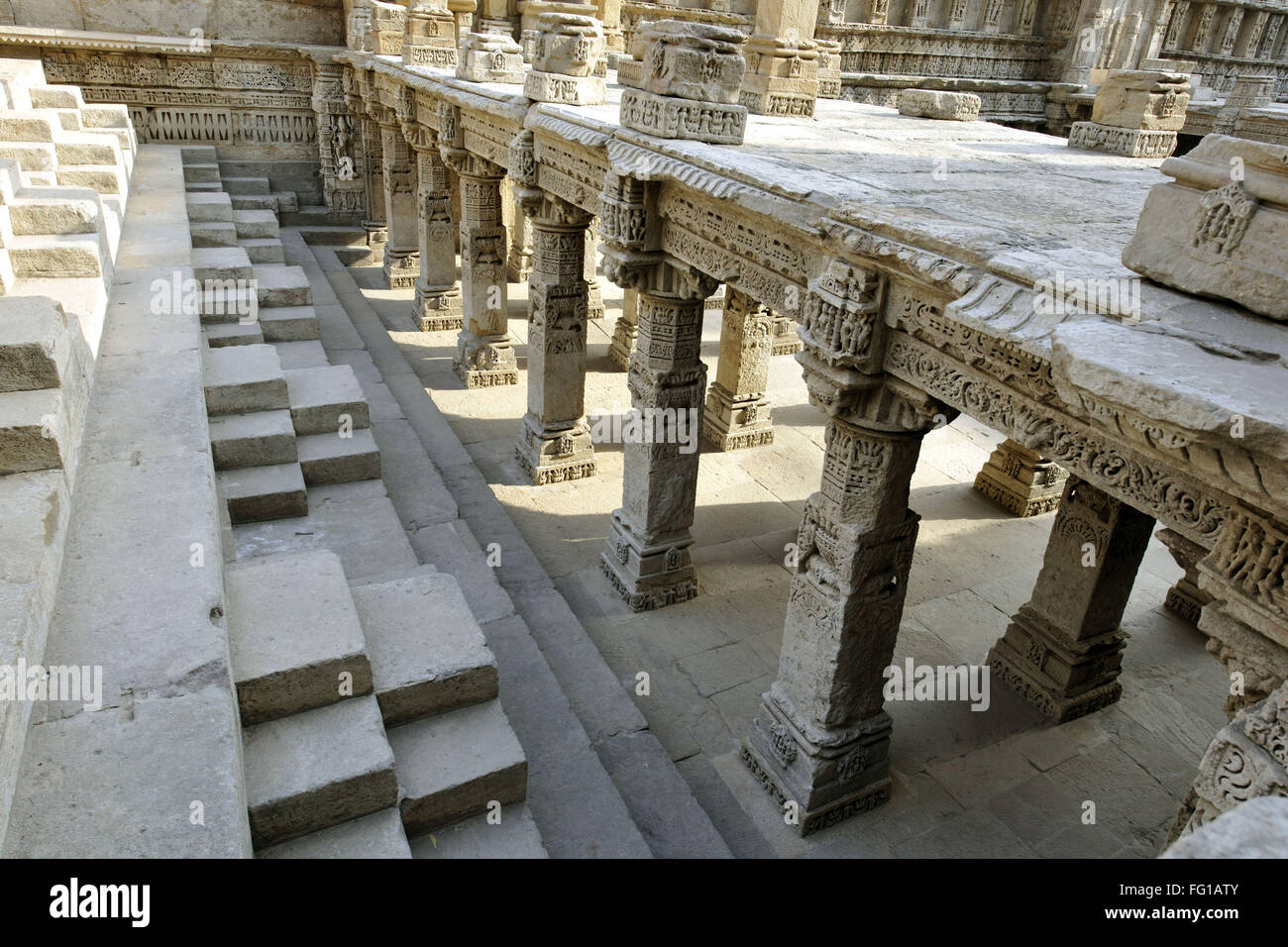 Step Wall Rani ki Vav Patan Gujarat India Asia June 2010 Stock Photo ...