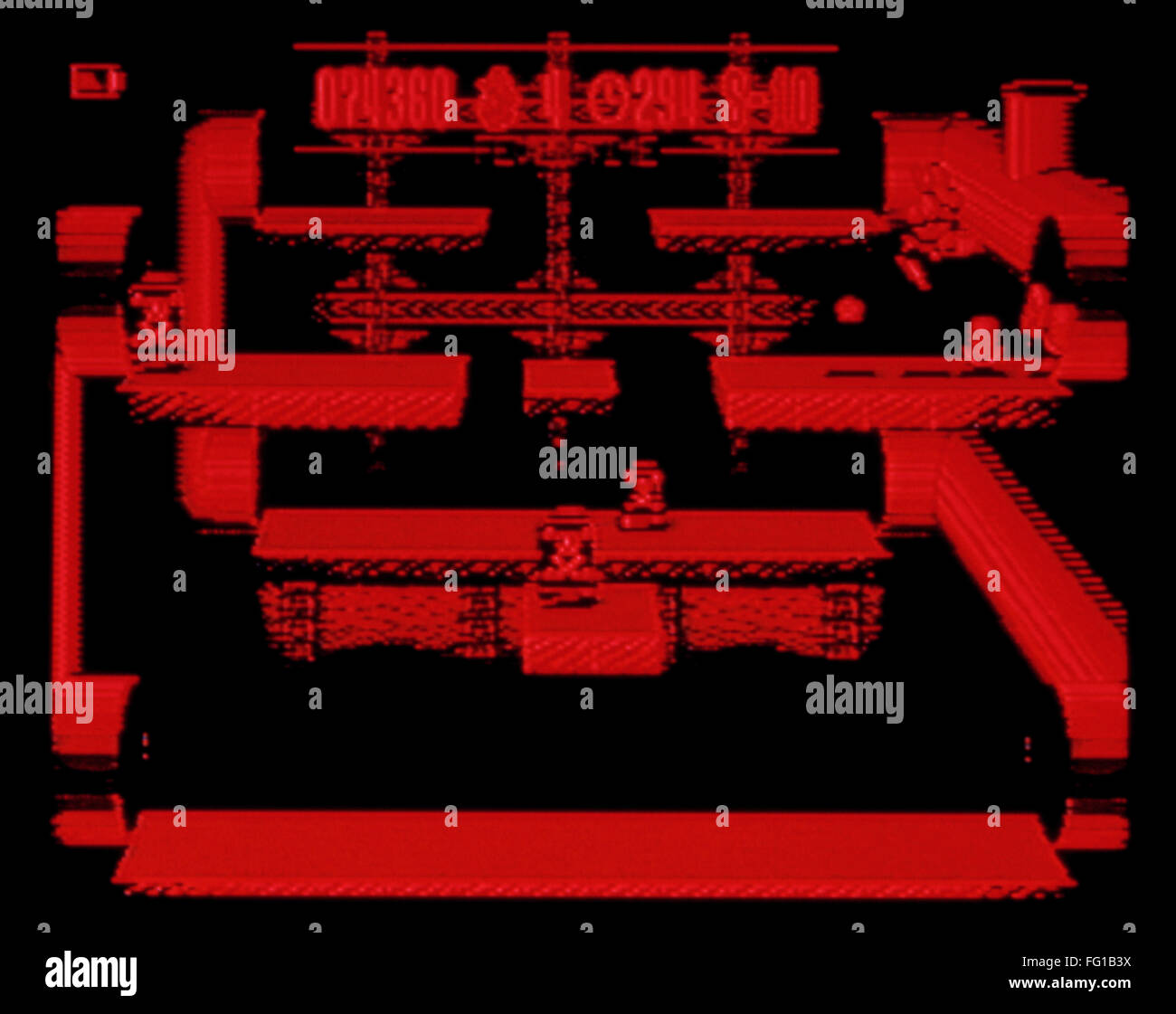 NINTENDO: VIRTUAL BOY, 1995. /nScreen from the game Mario Clash, for ...