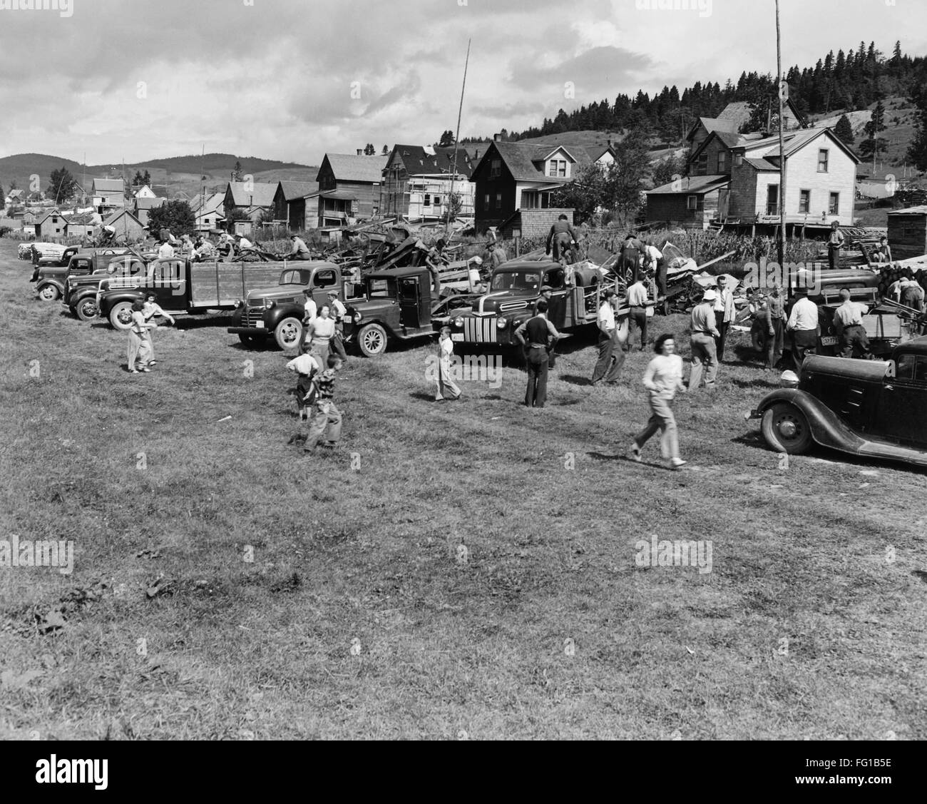WWII: HOMEFRONT, 1942. /nA scrap metal salvage drive in support of the ...