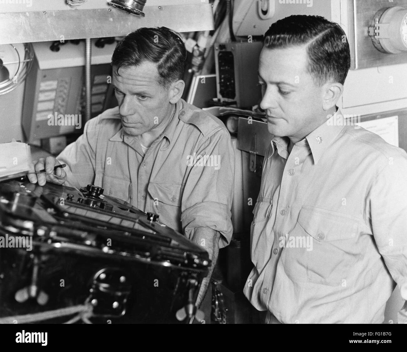 NAVY: USS NAUTILUS, 1958. /nCommanding officer W.R. Anderson and Dr ...