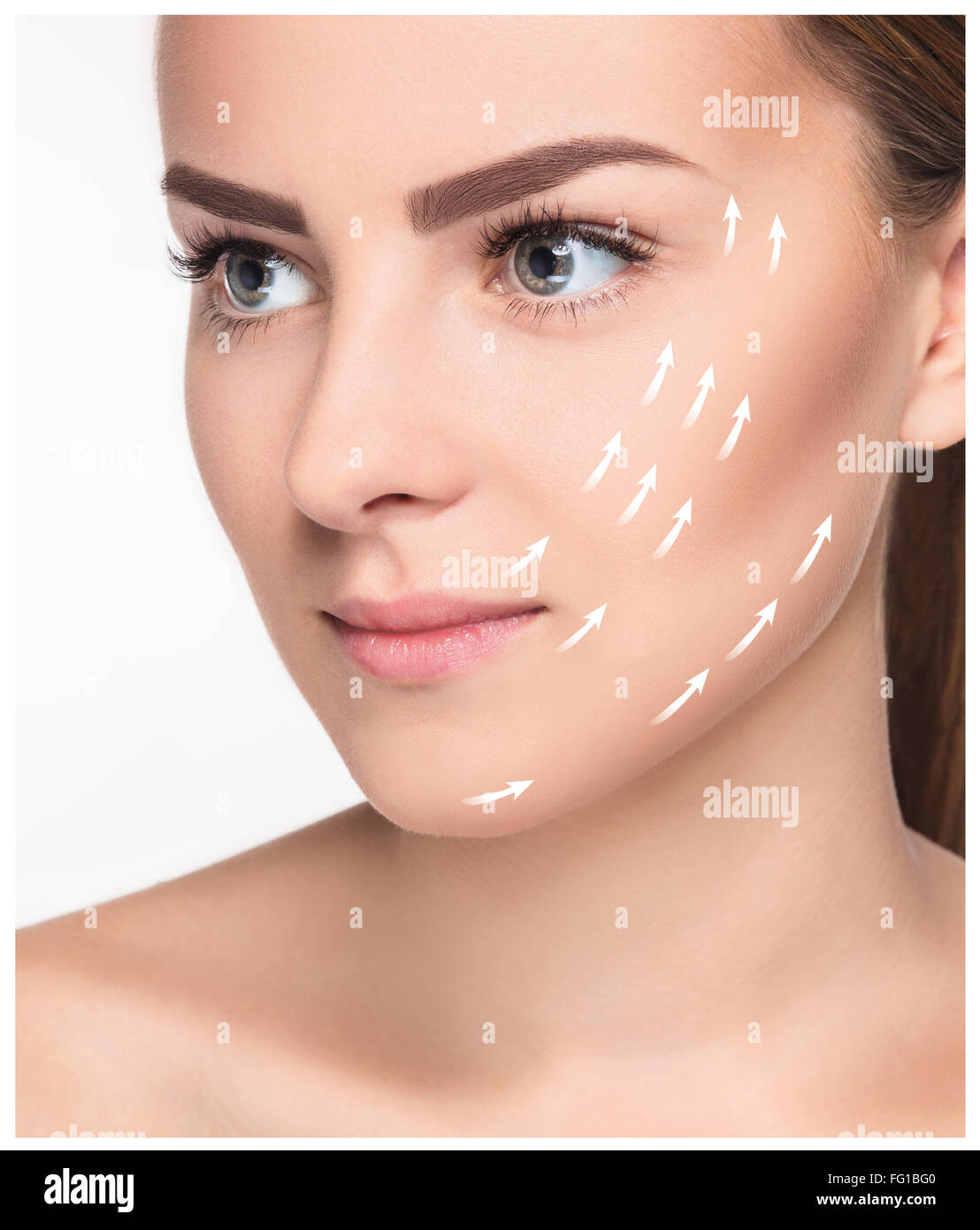 Young female with clean fresh skin Stock Photo - Alamy