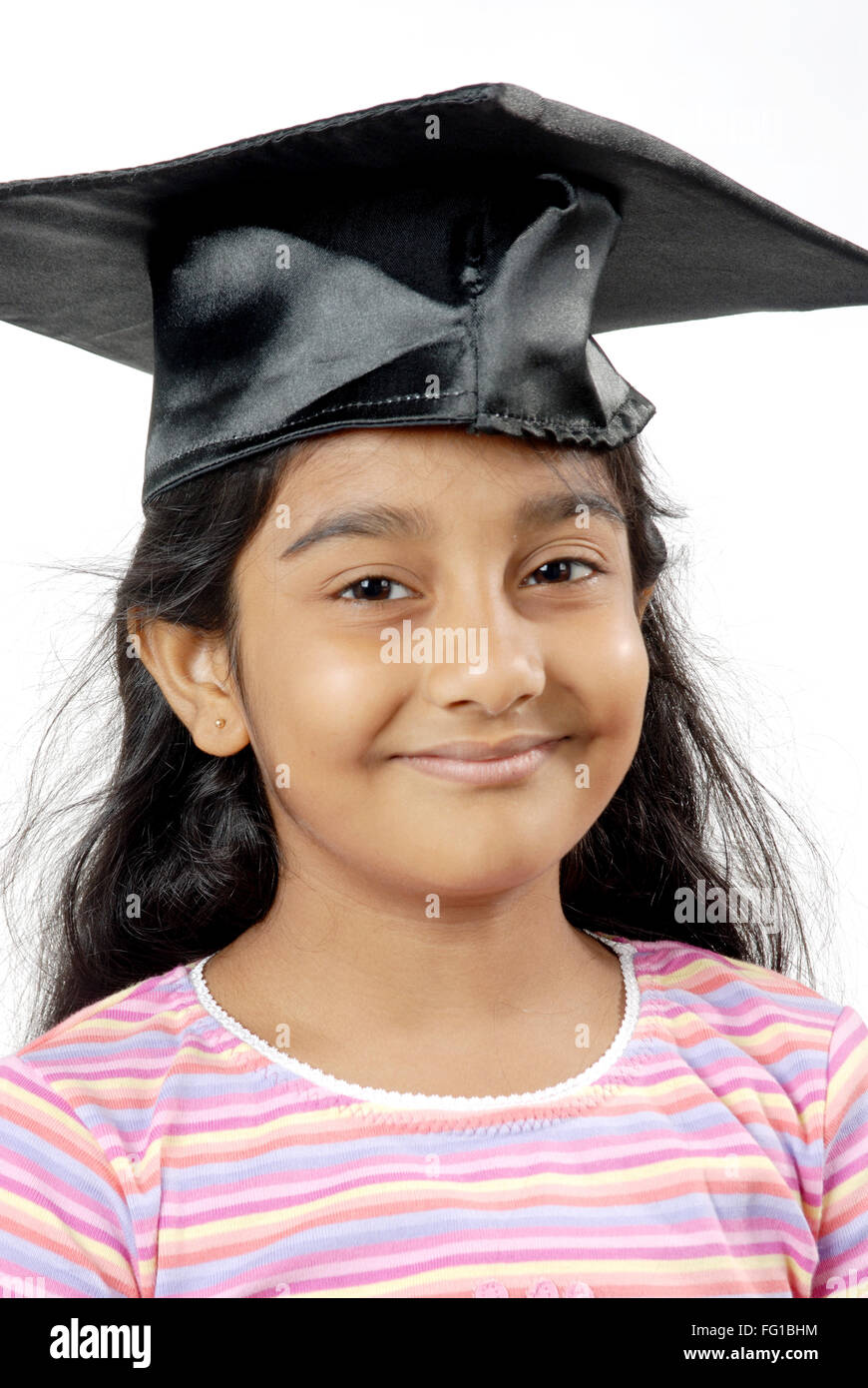 Young girl wearing graduation cap dreaming for LLB MR# 152 Stock Photo ...