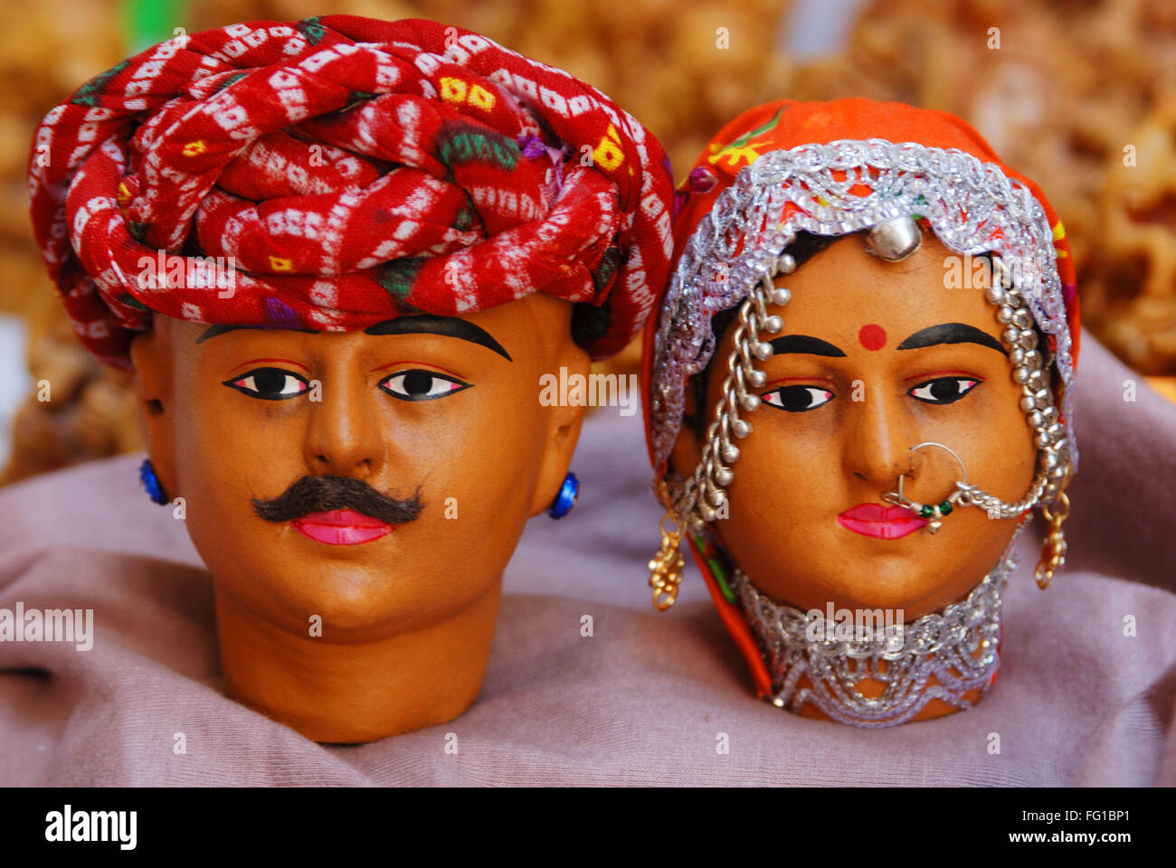 Model of Rajasthani couple Stock Photo - Alamy