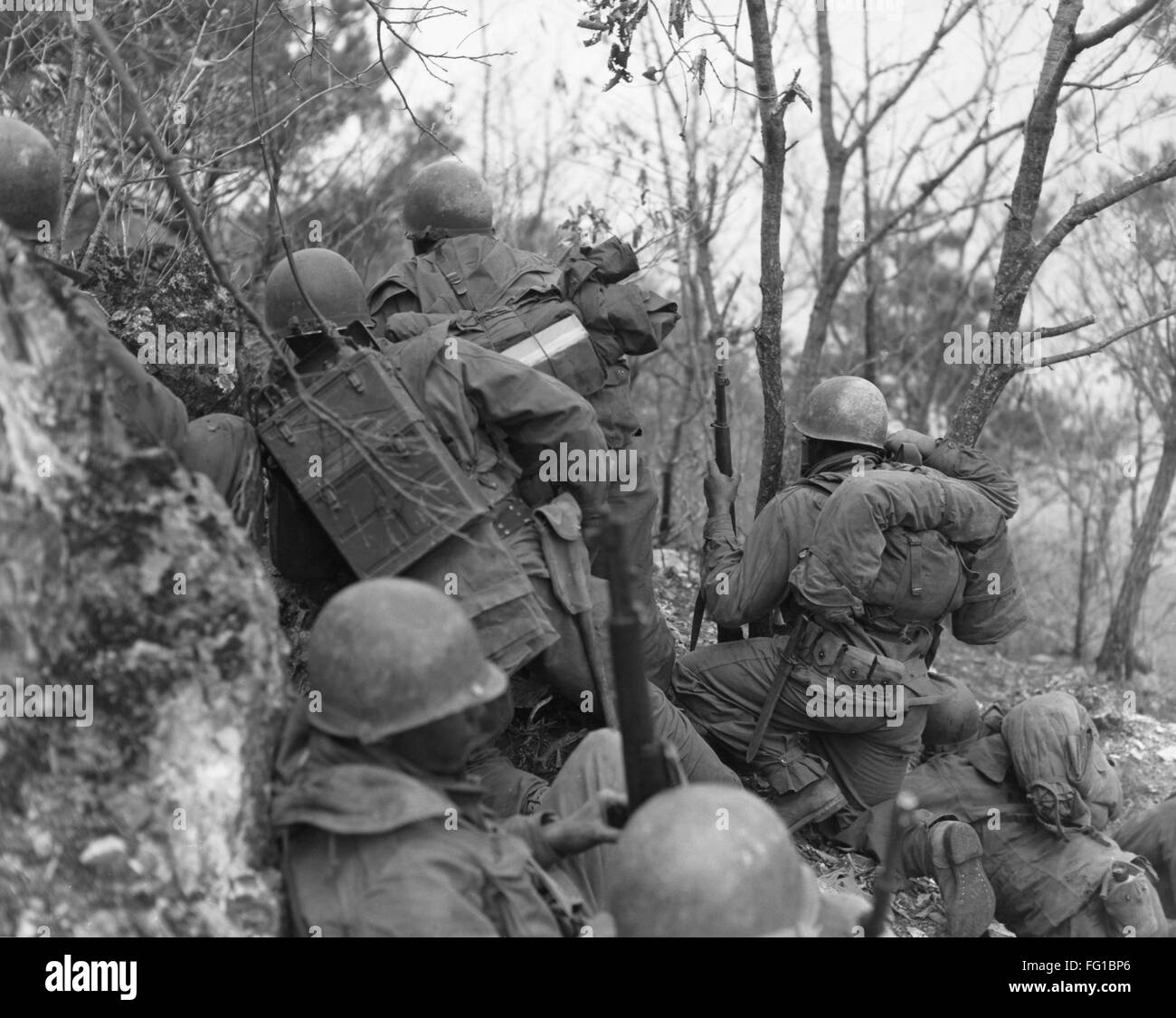 KOREAN WAR, 1951. /nSoldiers of the 24th Infantry Regiment, 25th ...