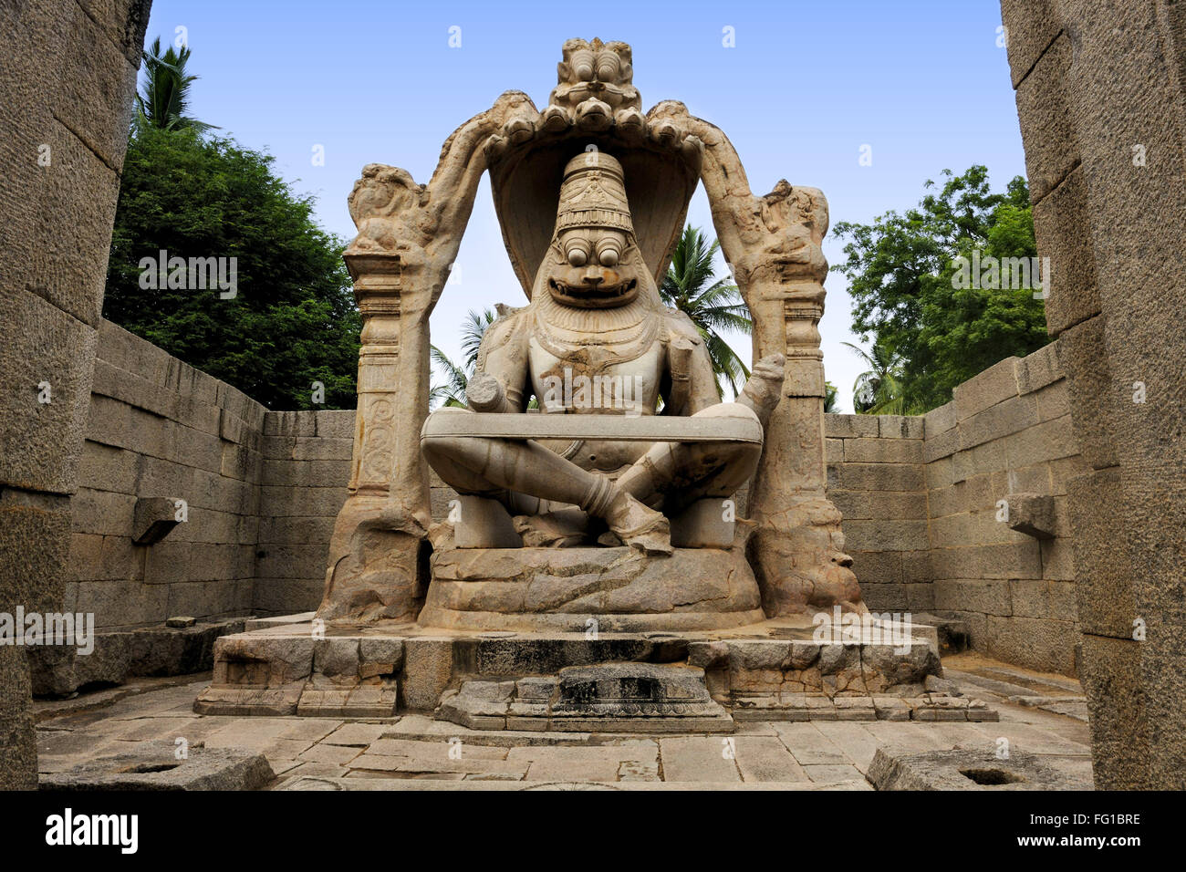 Lakshmi narasimha statue at hampi hi-res stock photography and images ...