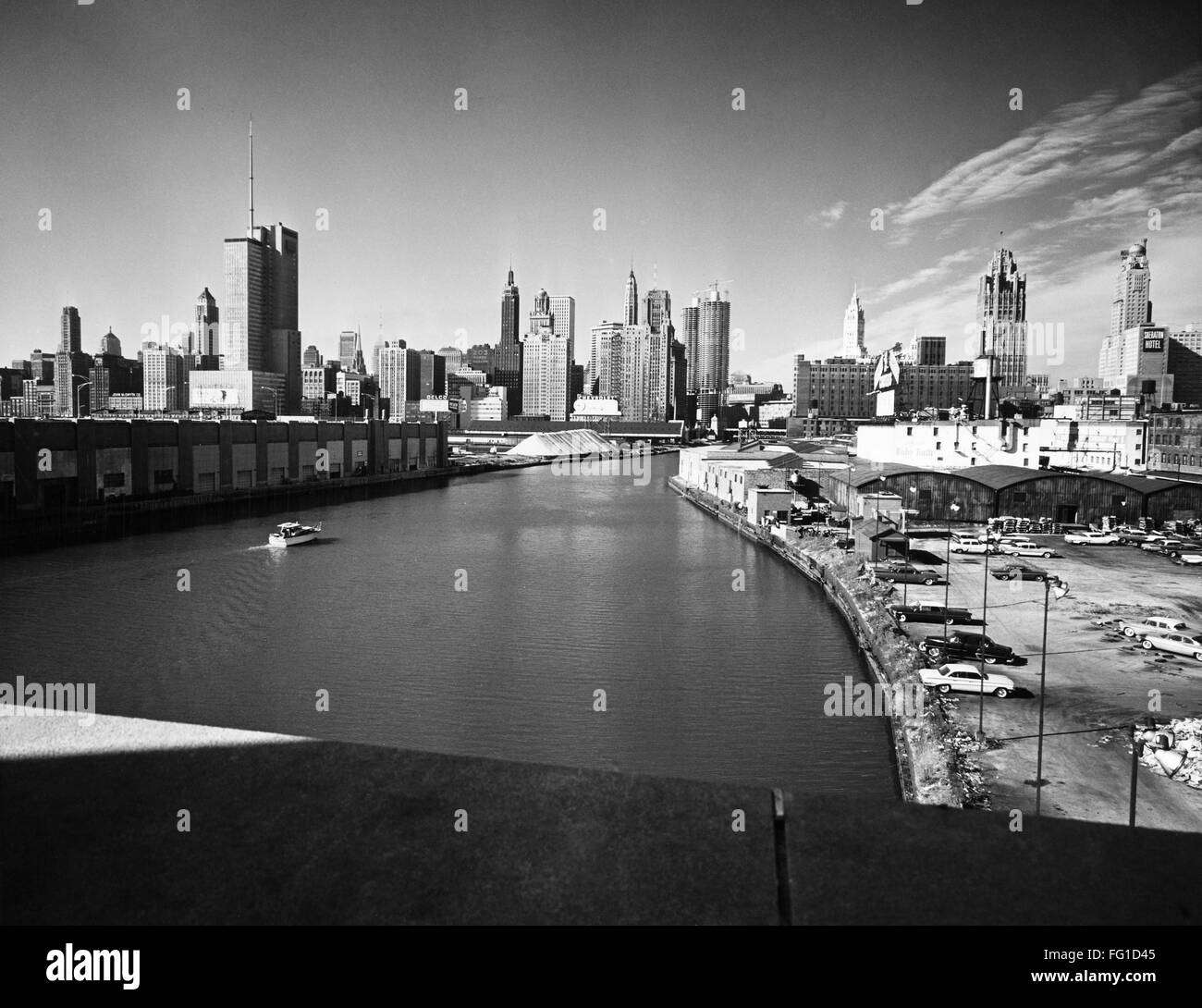 CHICAGO RIVER, c1965. /nA view of Chicago River in Chicago, Illinois ...