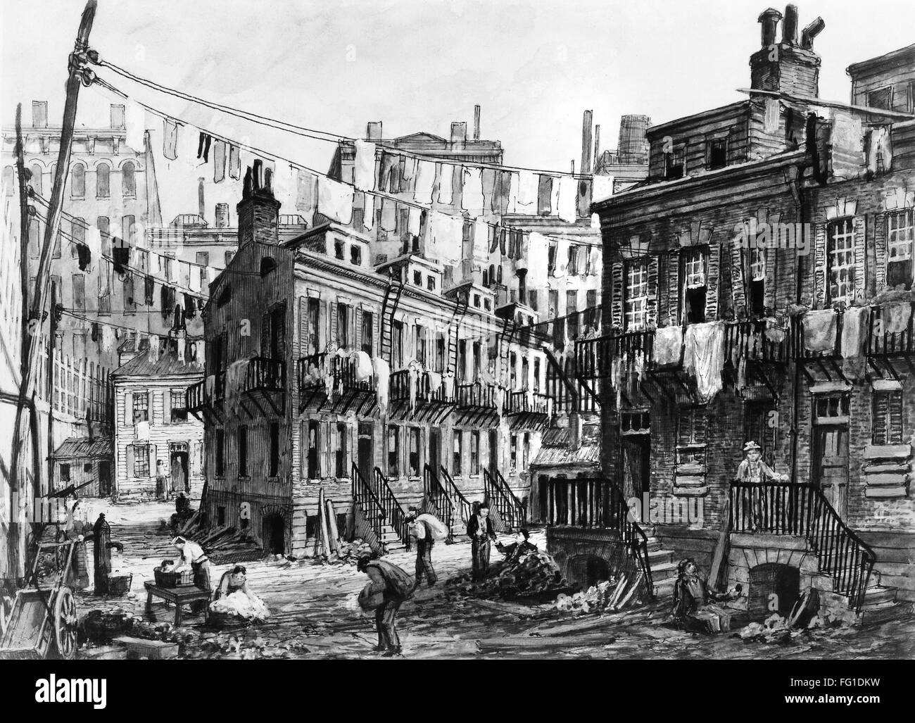 WITHAM: BAXTER ST., c1885. /n'Baxter Street, in the Lower East Side ...