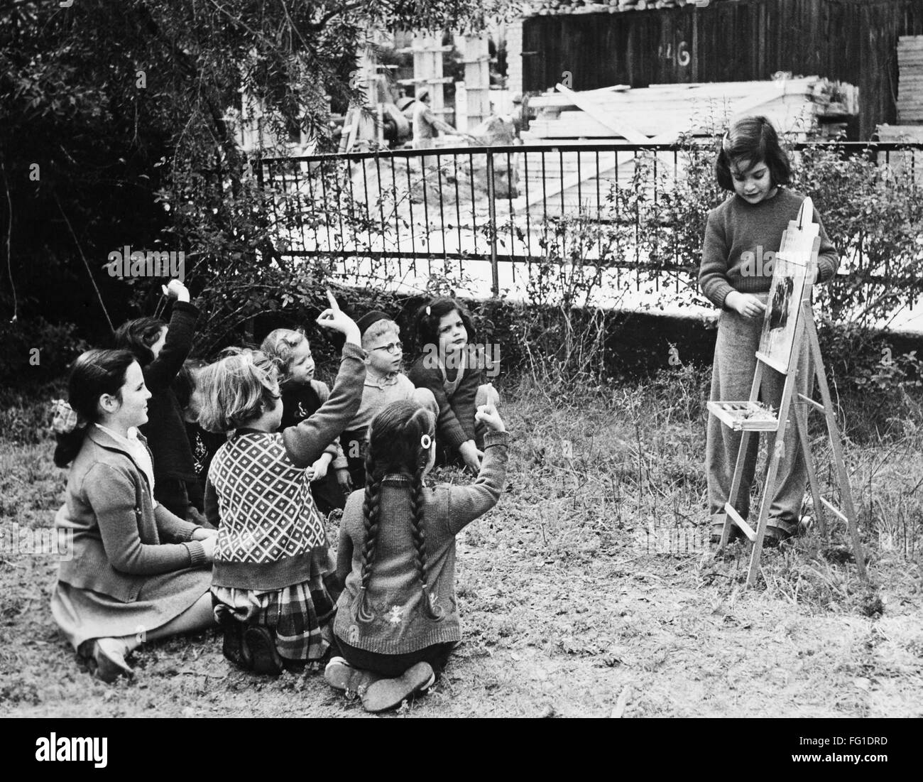 ISRAEL: CHILDREN. /nChildren playing in a backyard in Israel ...