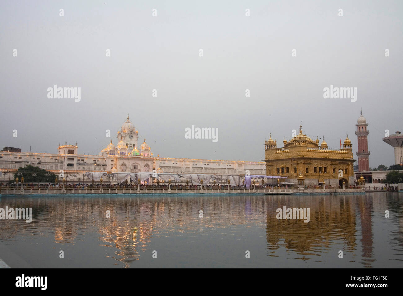 Harimandir Sahib swarn mandir or golden temple reflection in pond ...
