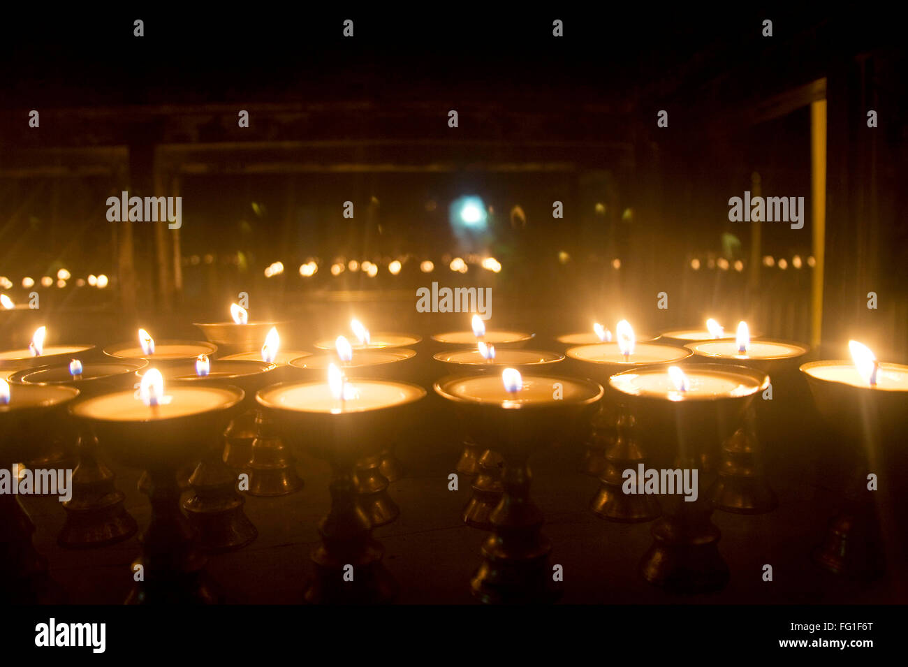 Butter diyas burning in Tsuglagkhang complex Dalai lama temple , Mcleod ...