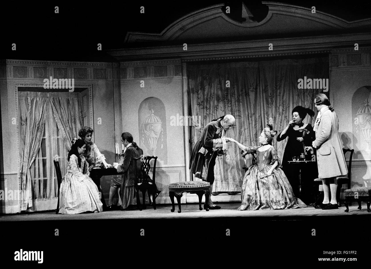 PLAY: SCHOOL FOR SCANDAL. /nLeft to right: Jennifer Harmon as Maria ...