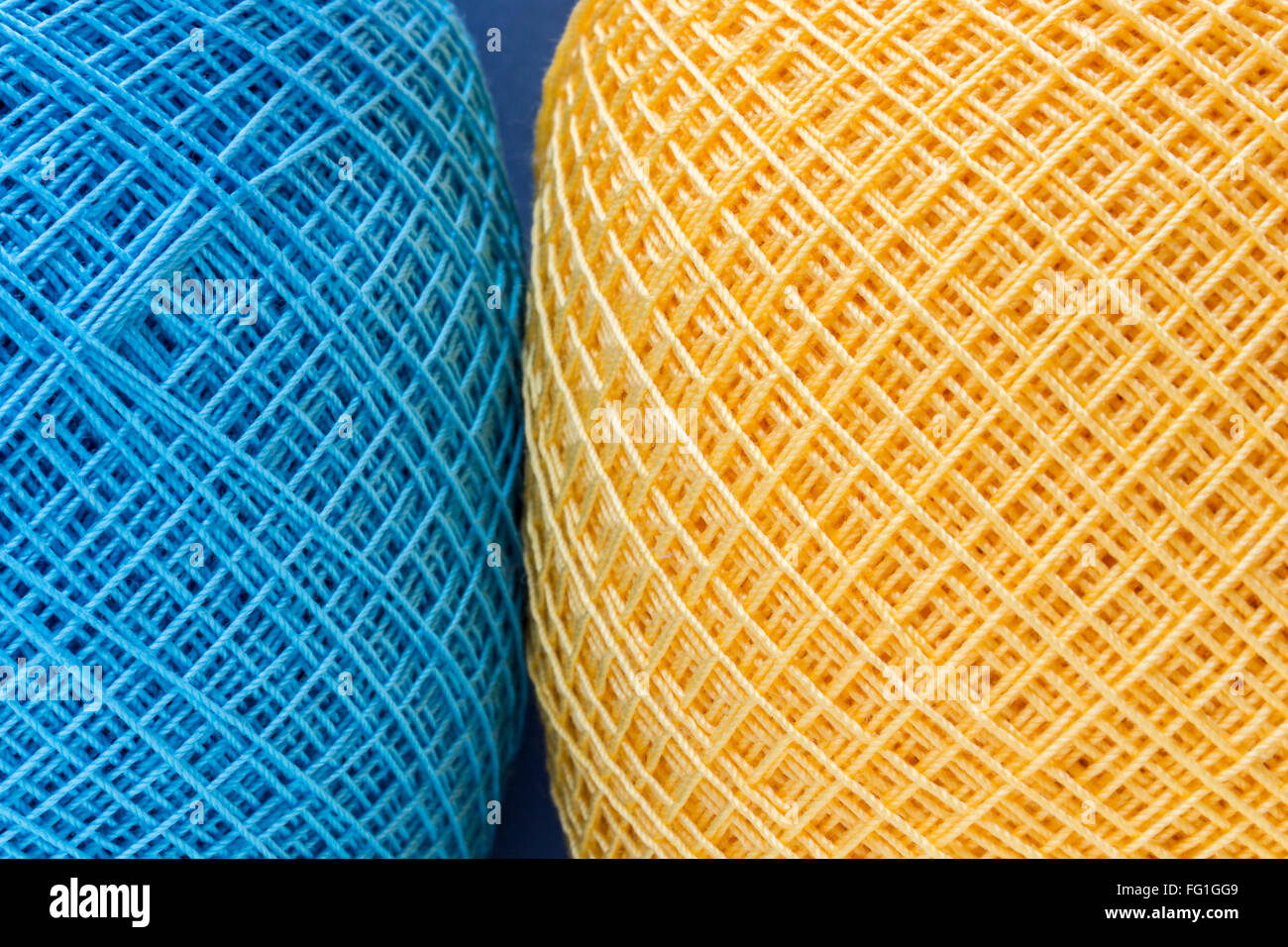 Rows of colorful yarns used for crochet Stock Photo - Alamy