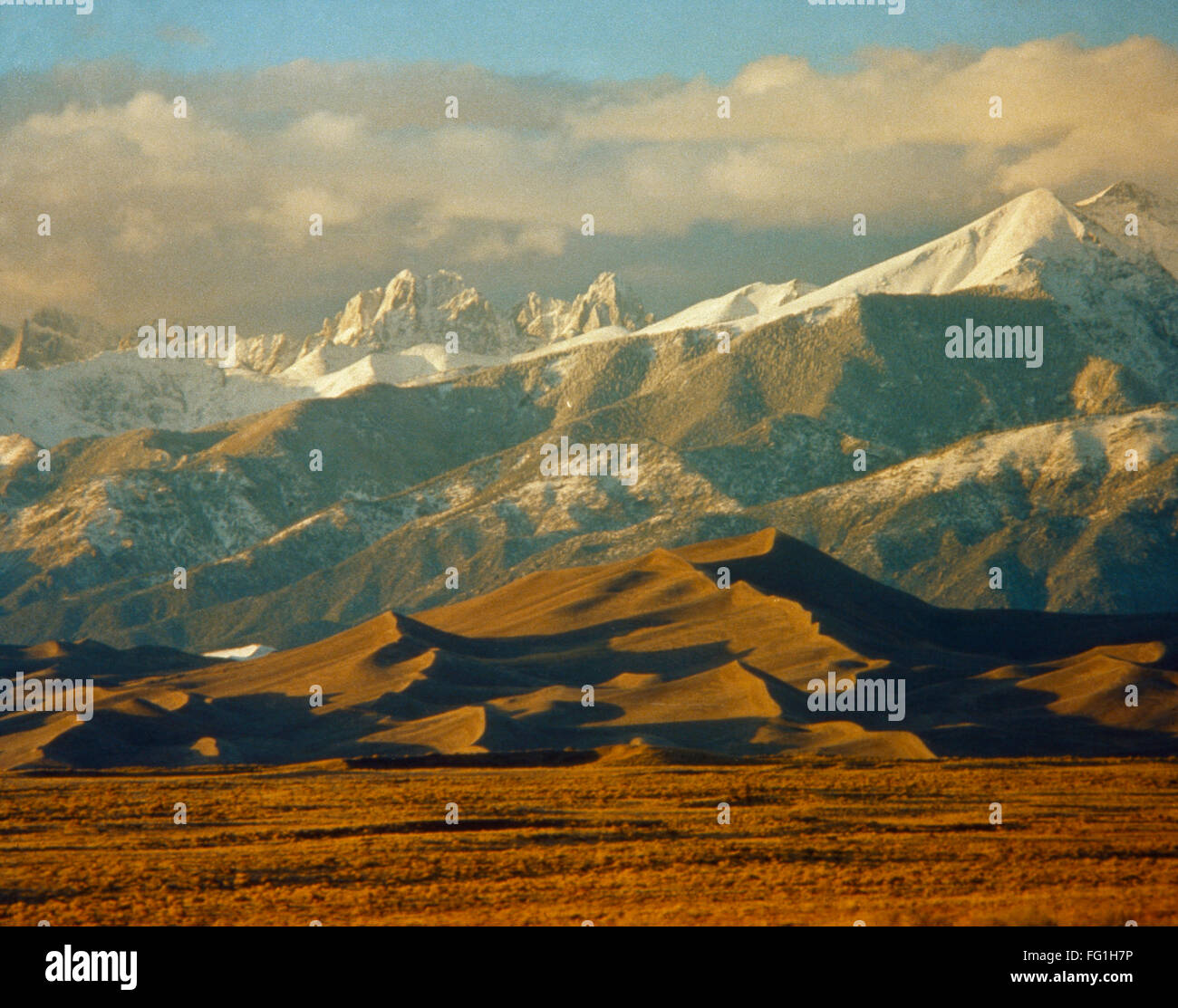 COLORADO: SAND DUNES. /nSand dunes and the Crestone Peaks of the Rocky ...