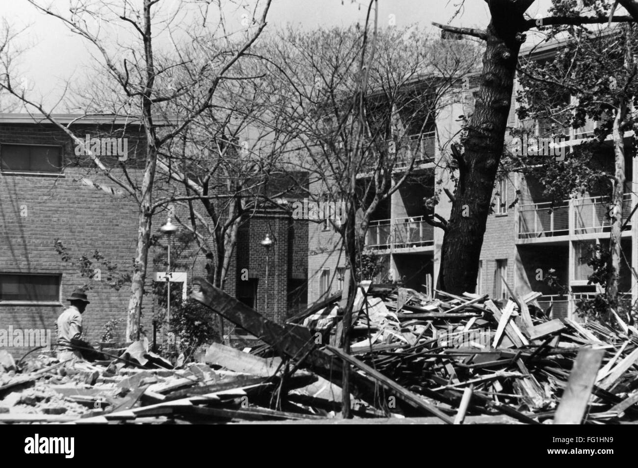 WASHINGTON D.C.: SLUM. /nRubble from a demolished building in the ...