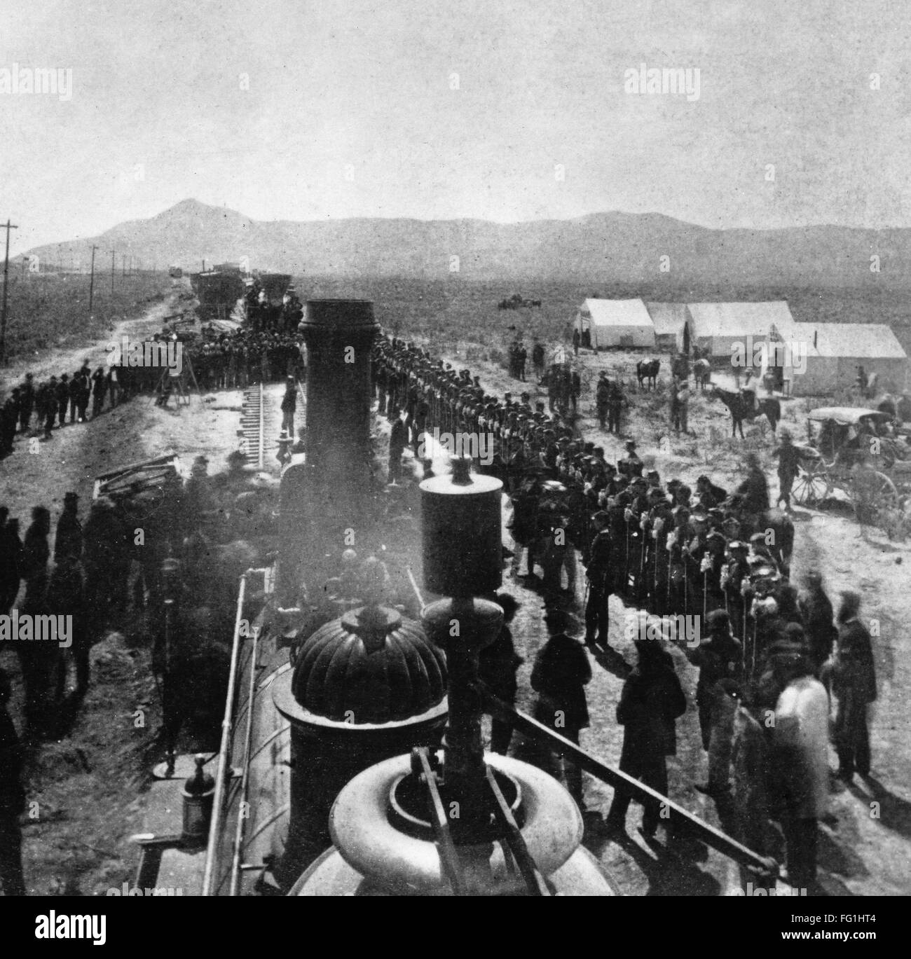 PROMONTORY POINT, 1869. /nThe joining of the Central Pacific and Union ...