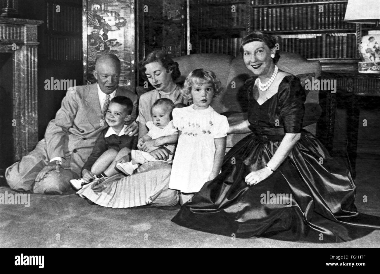 EISENHOWER FAMILY. /nDwight and Mamie Eisenhower with their daughter-in ...