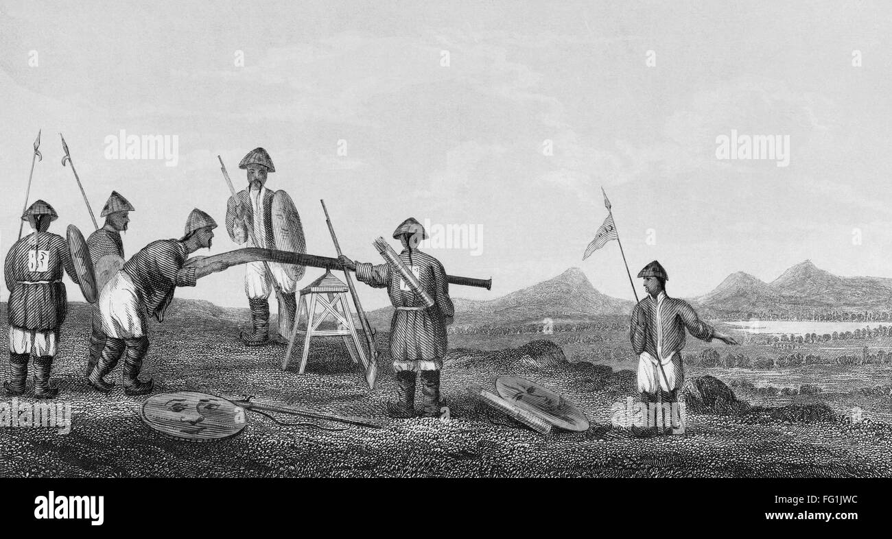 CHINA: FIRST OPIUM WAR. /n'Chinese Soldiers with Gingals' during the ...
